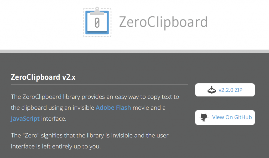 1分でわかるzeroclipboardのサンプルとライブラリの使い方 Iwbjp
