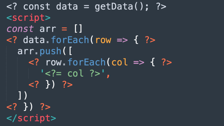 Google Apps ScriptのHTMLテンプレートでJSの配列を作成する方法 | iwb.jp