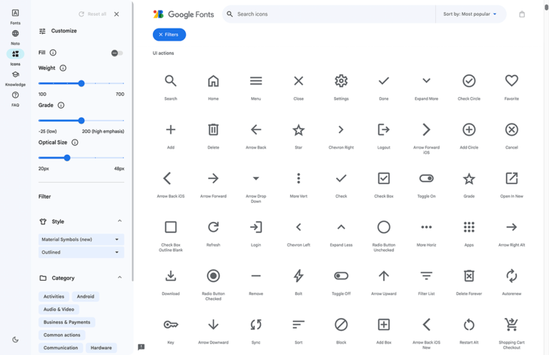 無料で超使いやすい、Google Fonts Iconsの使い方 | iwb.jp