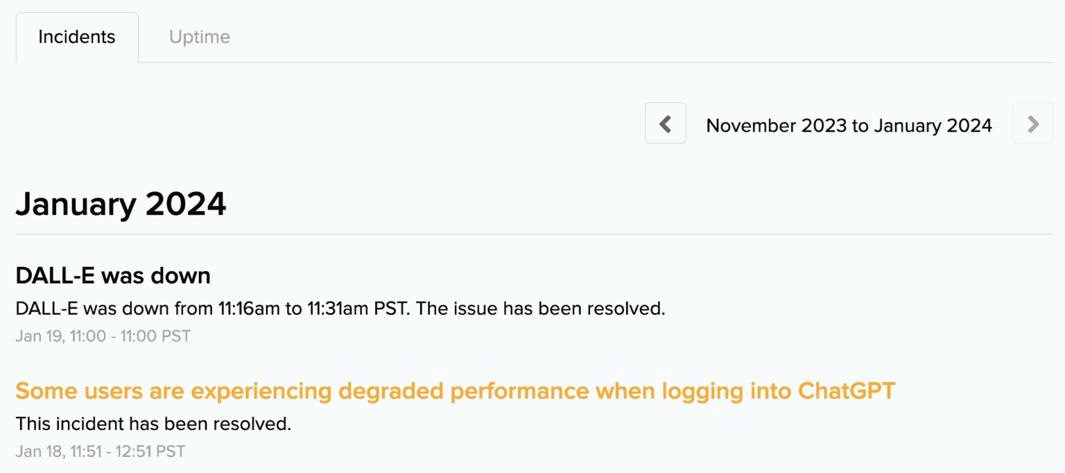 ChatGPT(OpenAI)利用者は障害メール通知設定を登録するべき | iwb.jp
