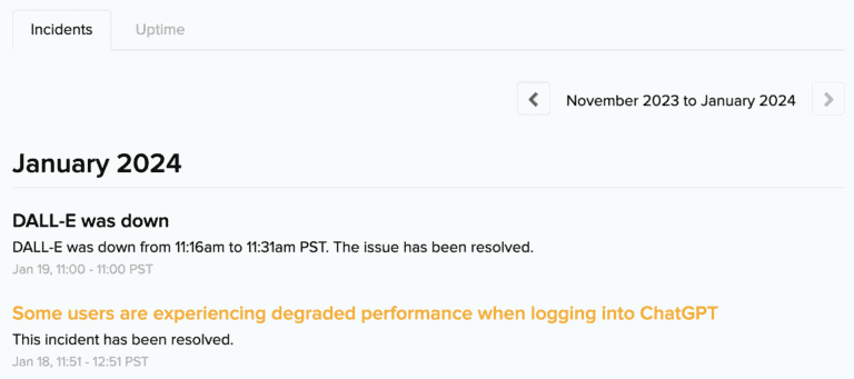 ChatGPT(OpenAI)利用者は障害メール通知設定を登録するべき | iwb.jp