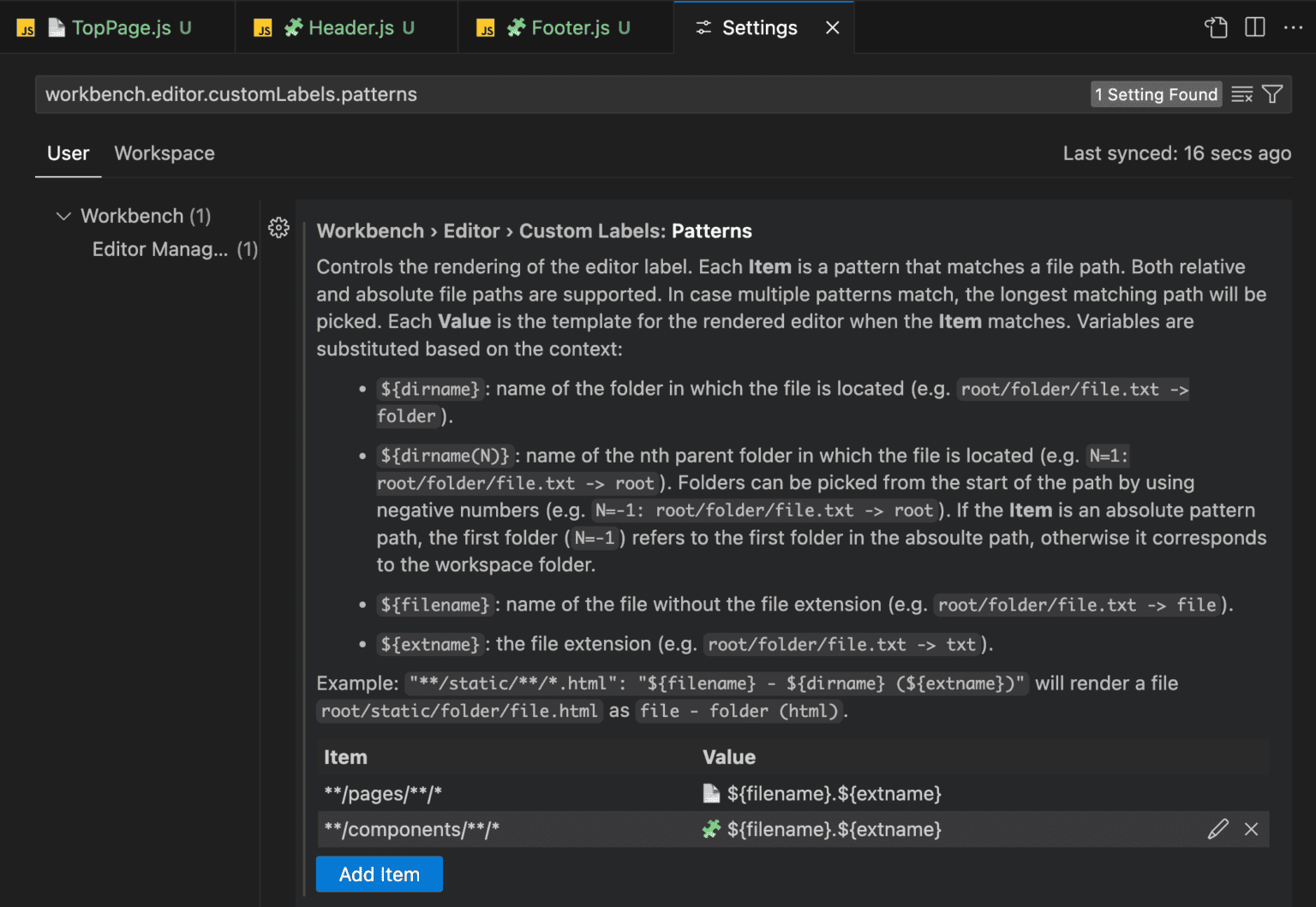 VS Codeタブのラベルをカスタマイズして絵文字を付ける方法 | iwb.jp