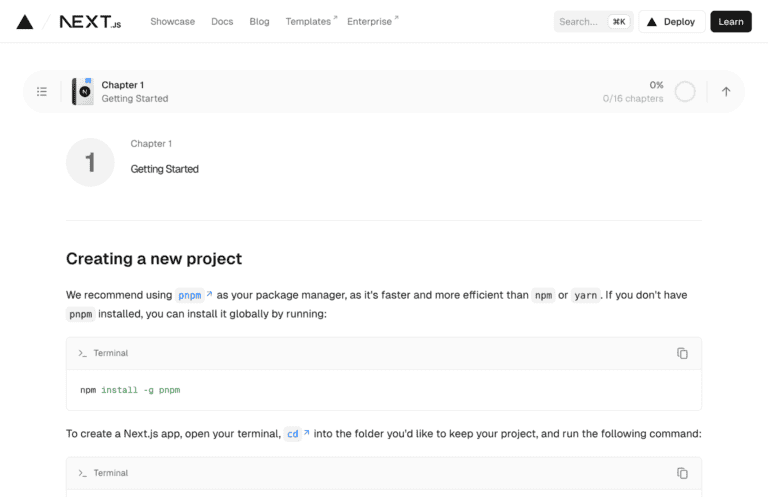 Next.jsのChapter 1の通りにインストールするとエラーになる | iwb.jp