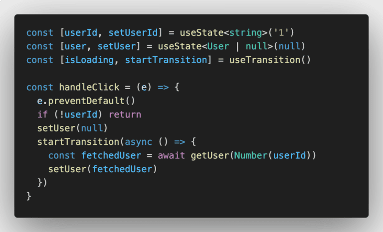 useStateのloading処理はuseTransitionに変えたほうが良い | iwb.jp