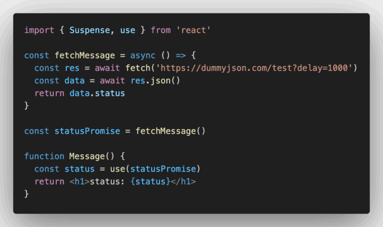 React 19はuseEffect, useStateではなくSuspense, useでfetchする | iwb.jp