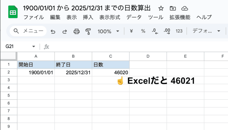 Excelは1900年2月29日を加算する「うるう年バグ」があるので1日減算が必要 | iwb.jp